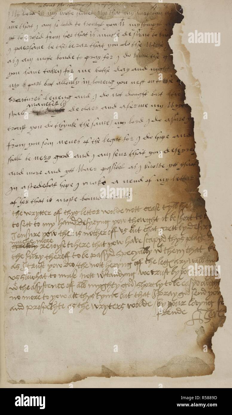 Anne boleyn letter hi-res stock photography and images - Alamy