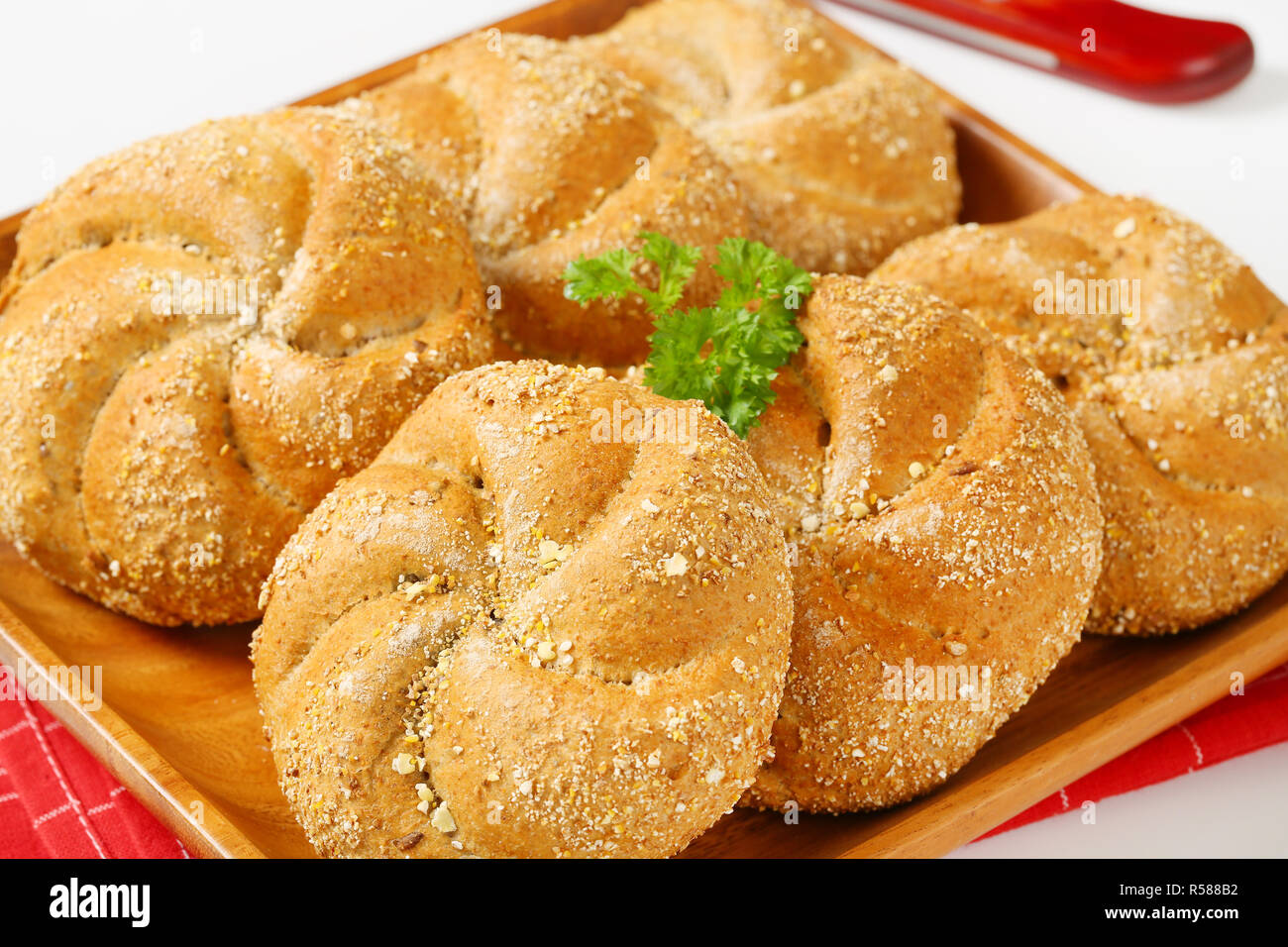 whole wheat bulkie rolls Stock Photo - Alamy