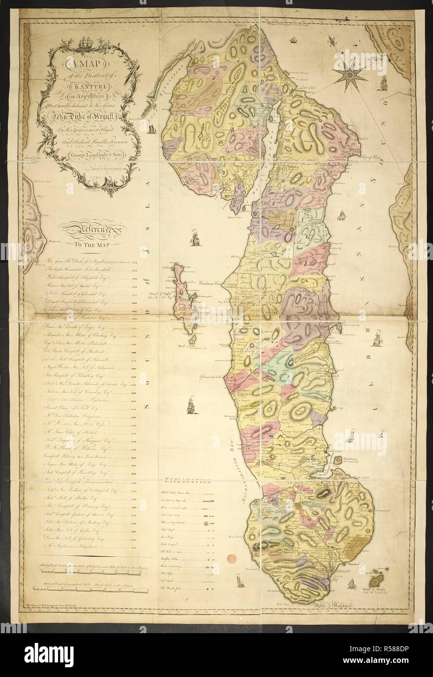 A map of the district of Kantyre (Kintyre) in Argyllshire. A Map of the ...