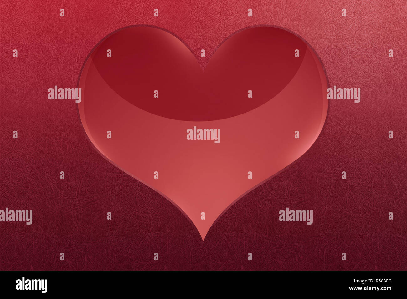 Big red heart shape Stock Photo - Alamy