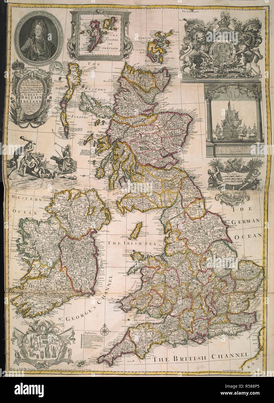 Great britain map 18th century hi-res stock photography and images - Alamy