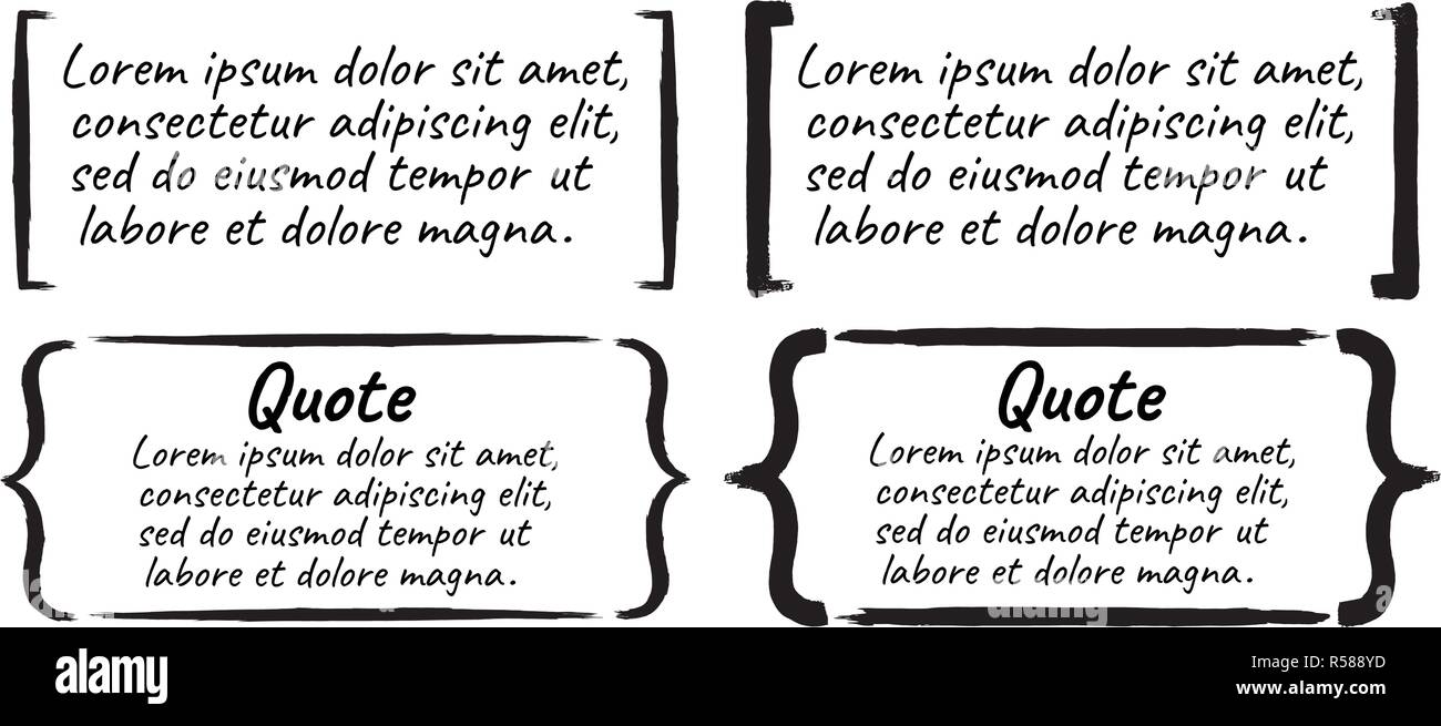 Set of Quote Blank with Text Icon and Label. Template for note,message ...