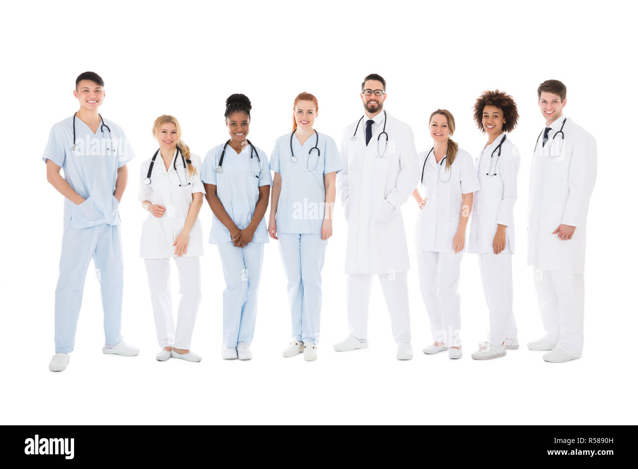 Large diverse group doctors nurses hi-res stock photography and images ...