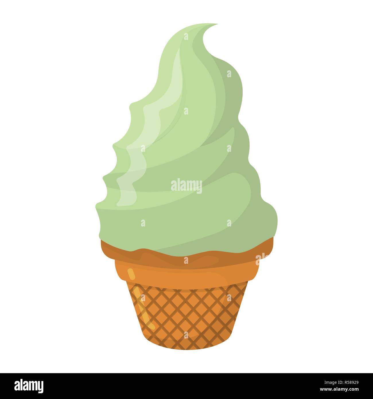 Ice Cream Cartoon Icon. Summer Sundae Logo and Label for Ice Cream Shop ...