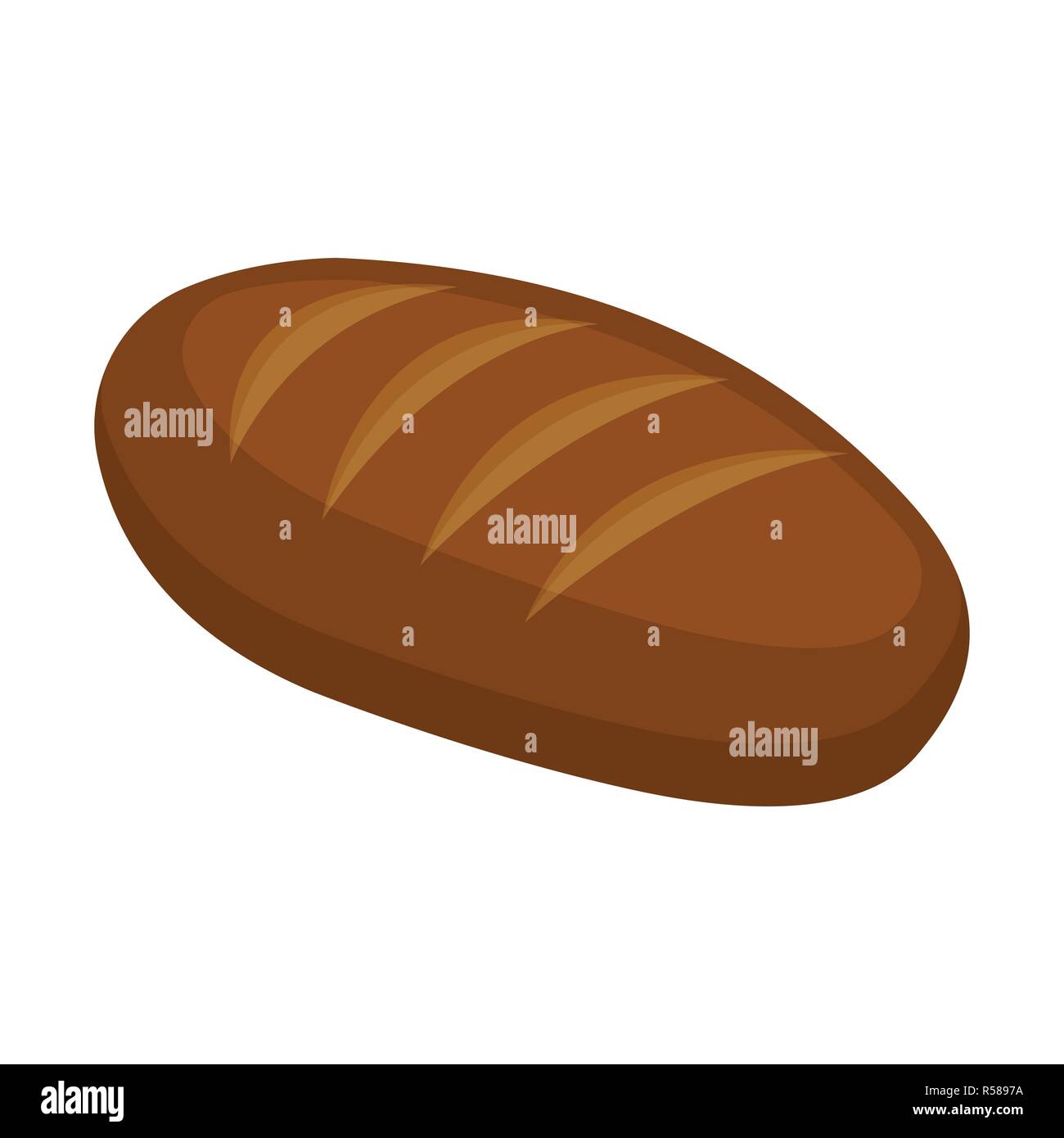 Bread Icon. Food with Healthy Fats and Oils. Cartoon Vector ...