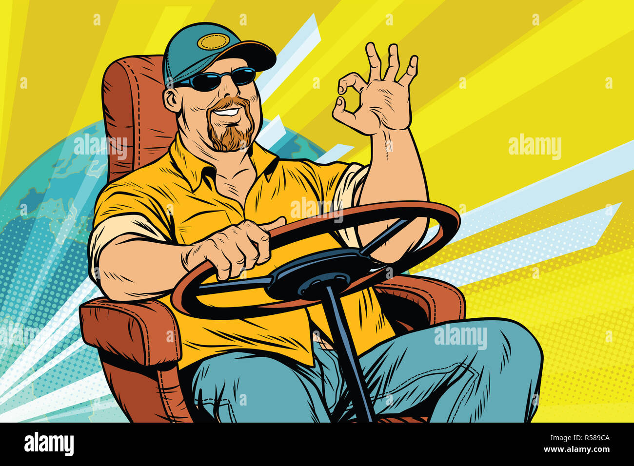 Tourist driver, international transport Stock Photo - Alamy