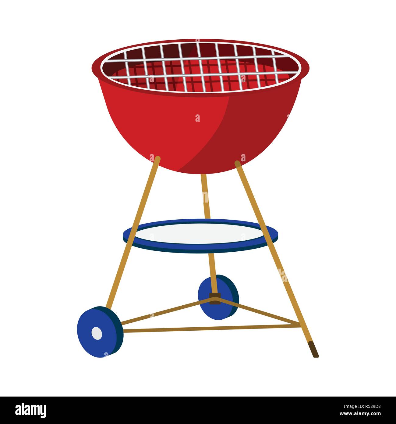 BBQ Icon. Happy 4 th July and Independence Day. Vector illustration ...