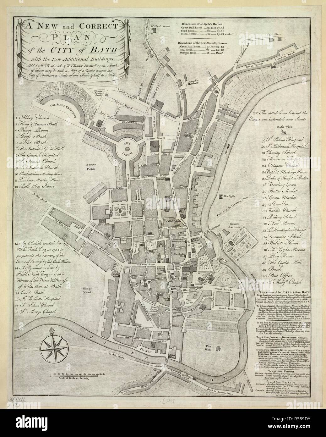 18th century map of bath hi-res stock photography and images - Alamy