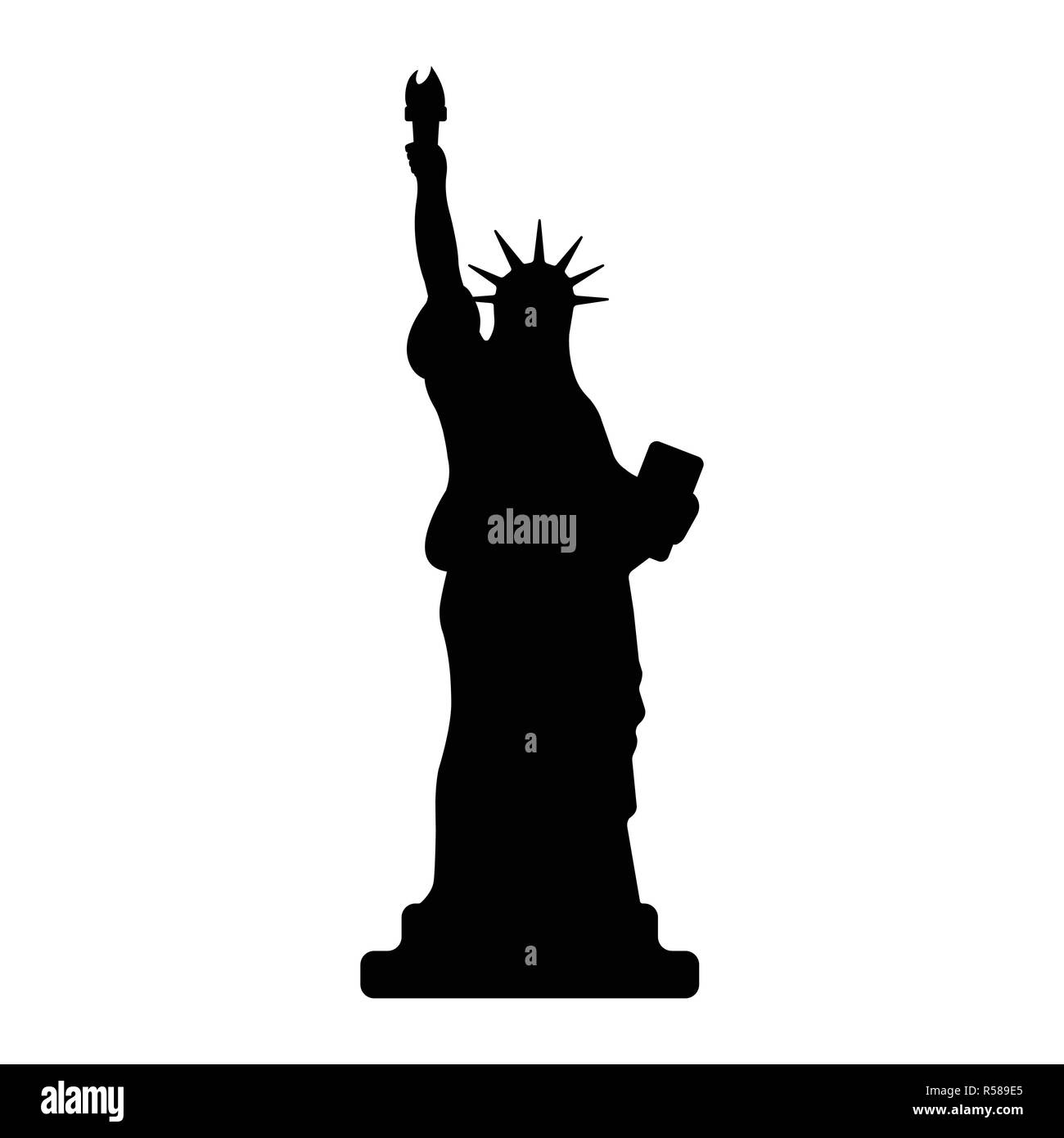 Statue Of Liberty Icon Black