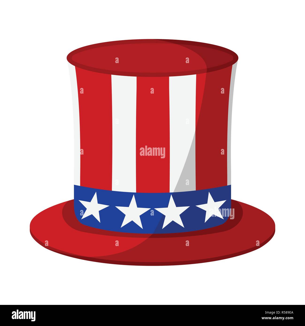 Uncle Sam Top Hat Vector