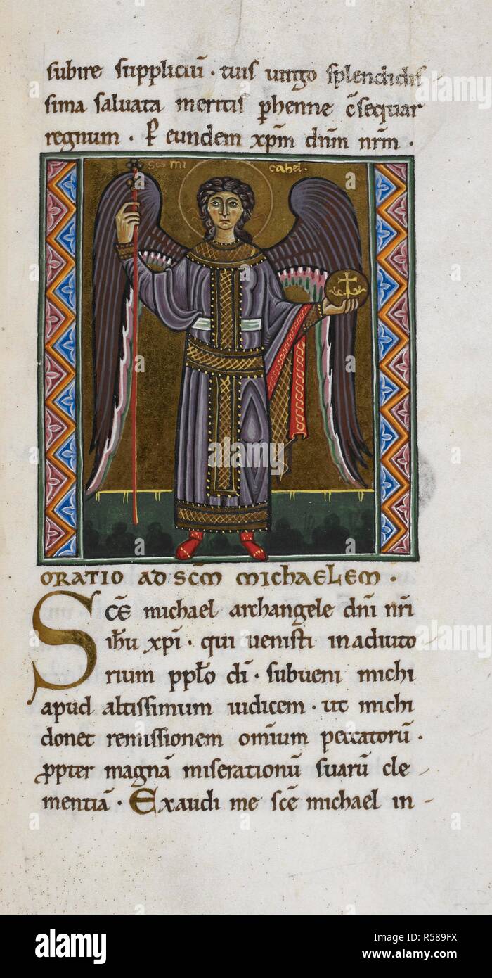 St. Michael. Psalter of Queen Melisende. E. Mediterranean [Jerusalem ...