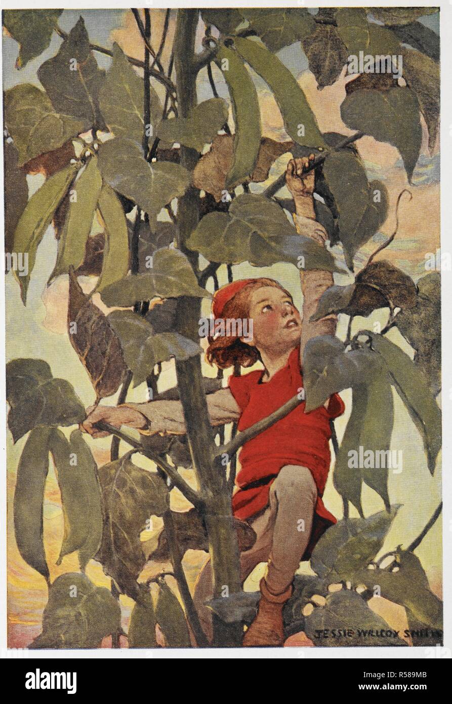 'He quickly made up his mind to climb to the top'. Illustration to ...