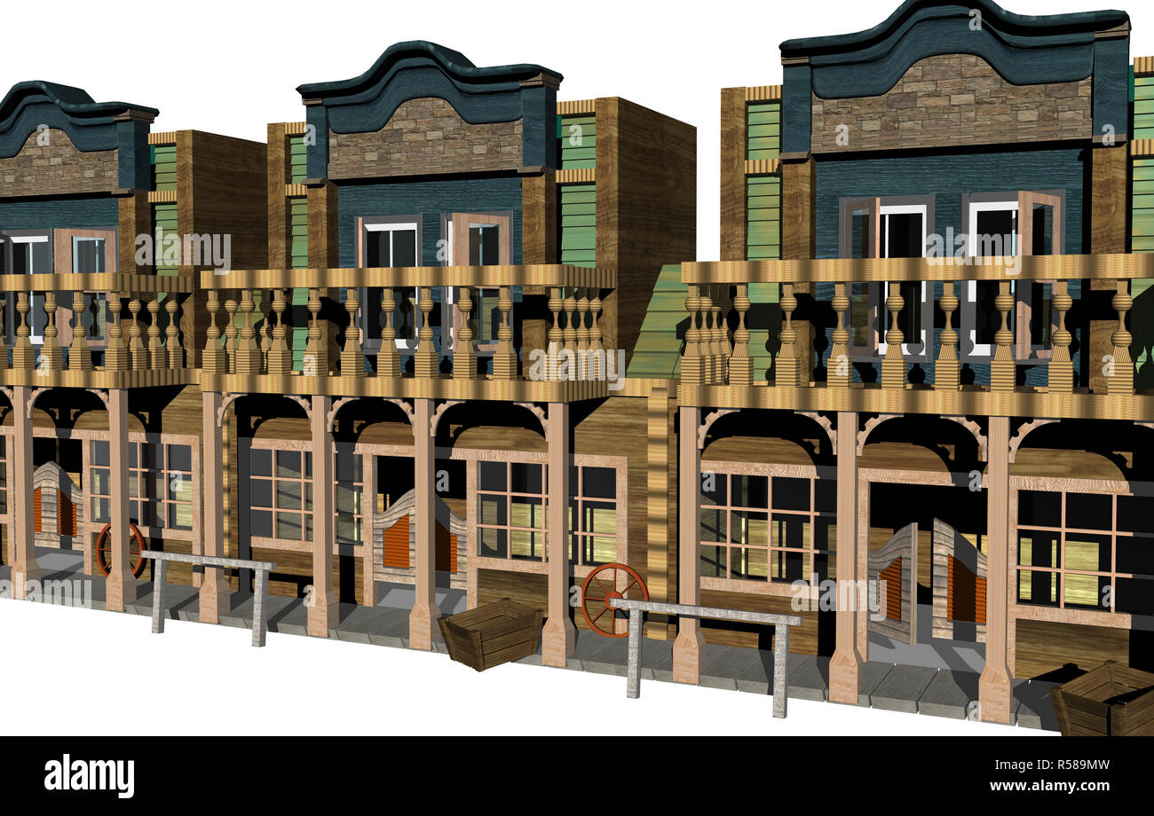 western city street train in the wild west Stock Photo - Alamy