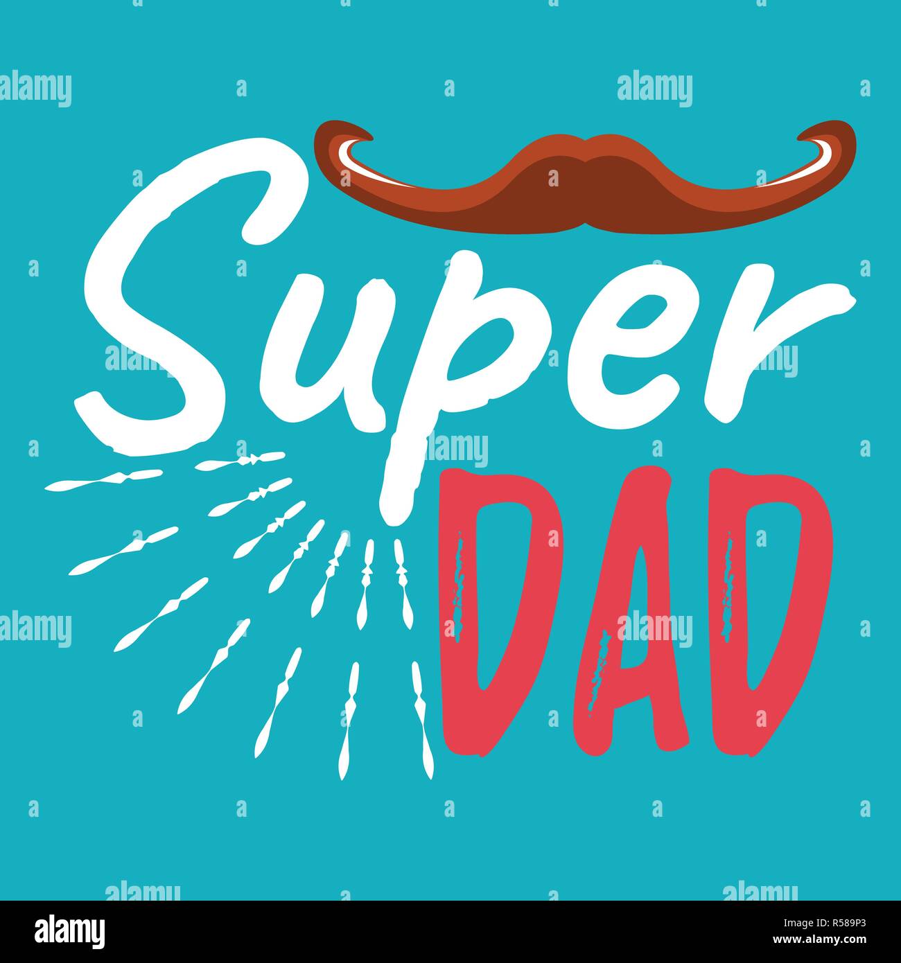 Super Dad banner and giftcard. Father's Day Poster Sign on Background ...
