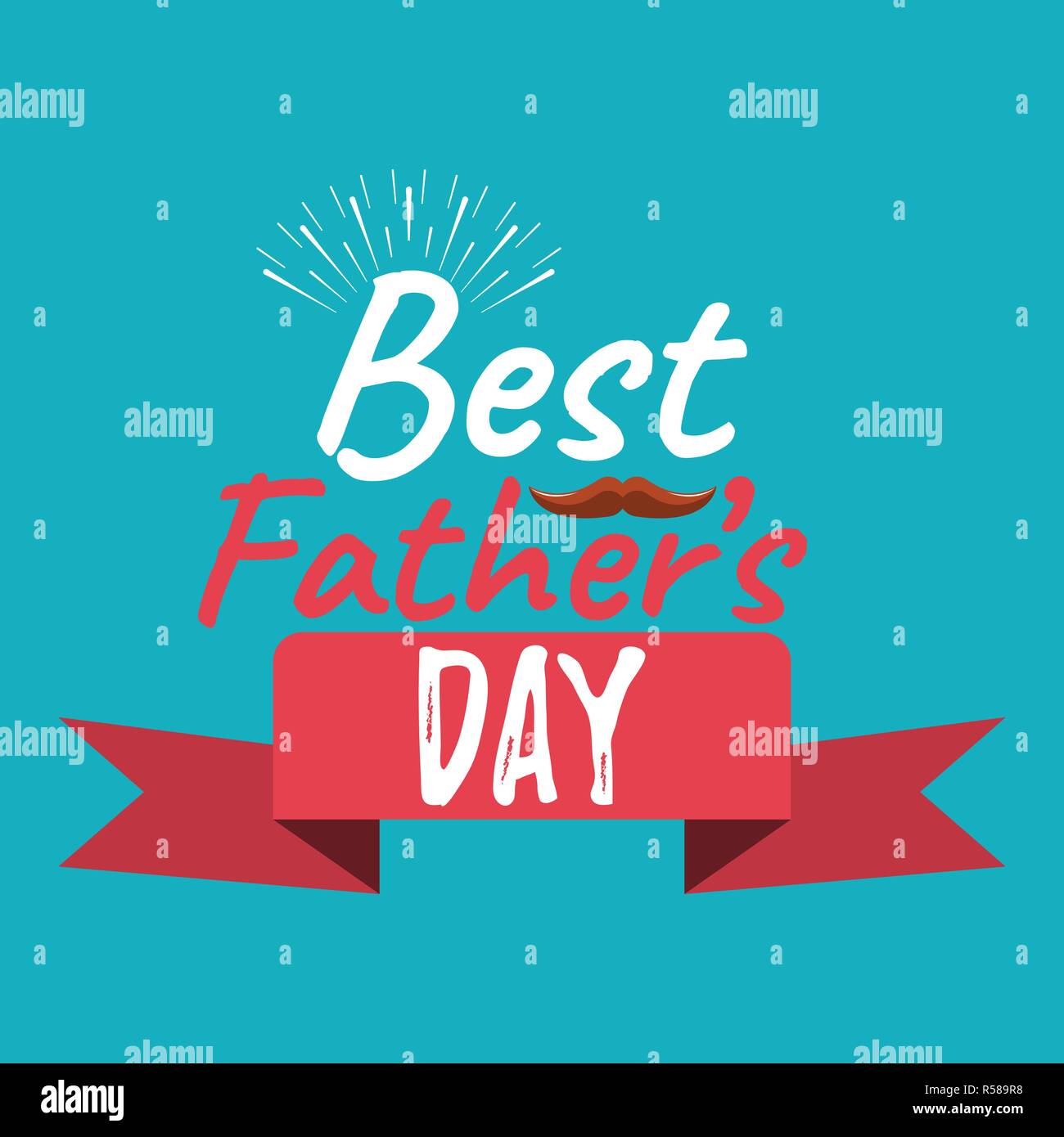 Best Dad Ever banner and giftcard. Father's Day Poster Sign on ...