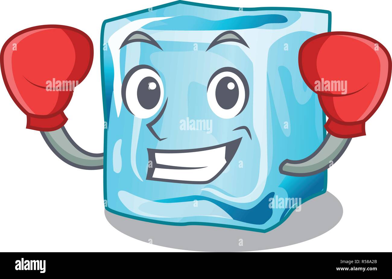 Boxing Ice cubes shape on the cartoon Stock Vector Image & Art - Alamy
