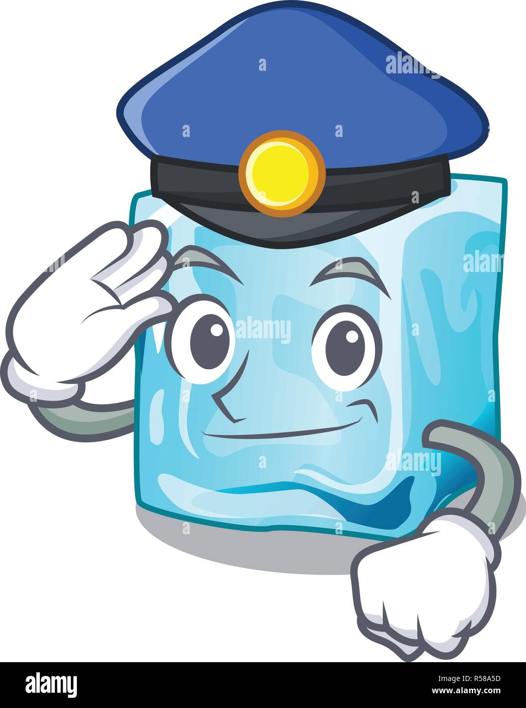 Police Ice cubes shape on the cartoon Stock Vector Image & Art - Alamy