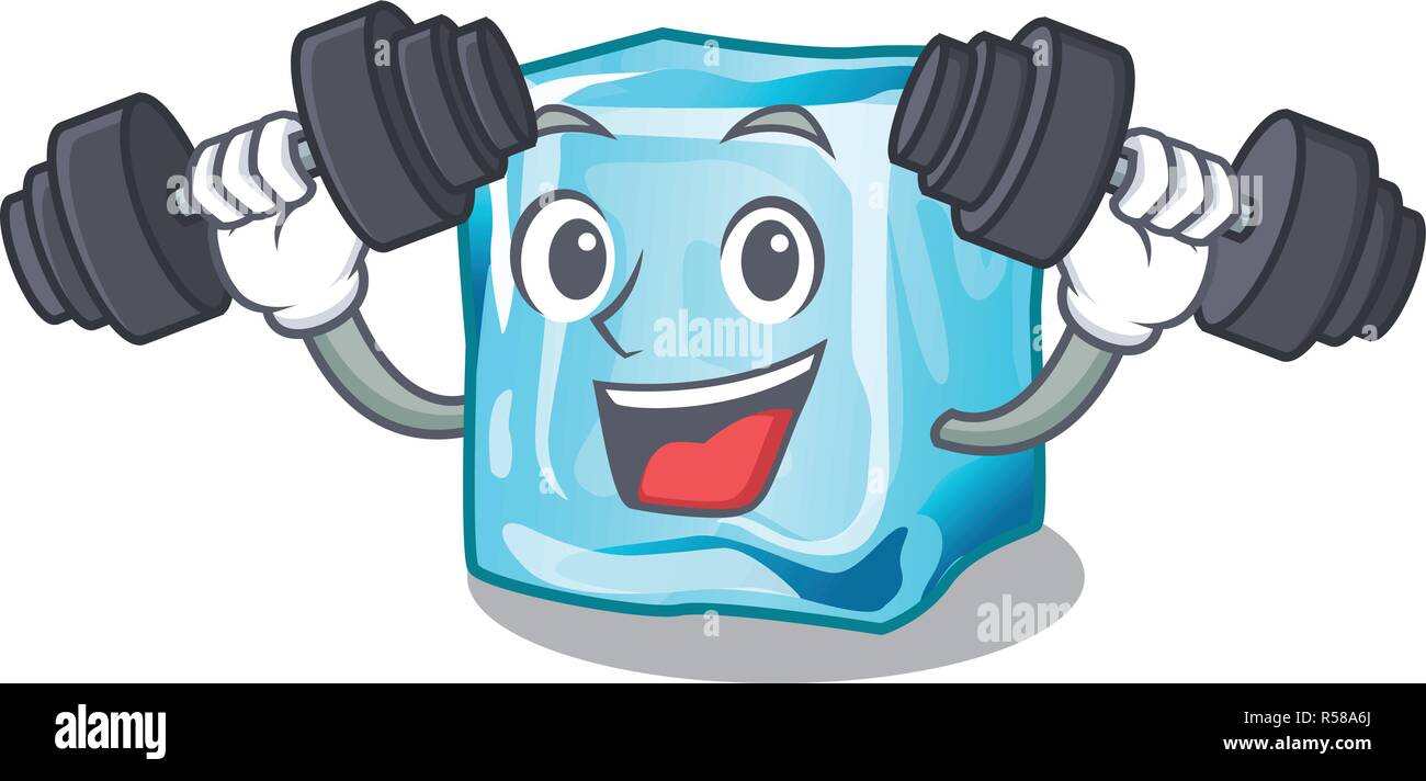 Fitness Ice cubes shape on the cartoon Stock Vector Image & Art - Alamy