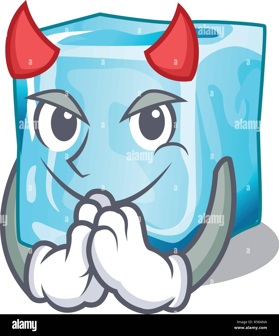 Devil Ice cubes set on wiht character Stock Vector Image & Art - Alamy