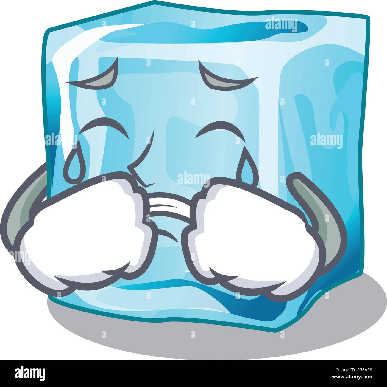 Crying Ice cubes set on wiht character Stock Vector Image & Art - Alamy