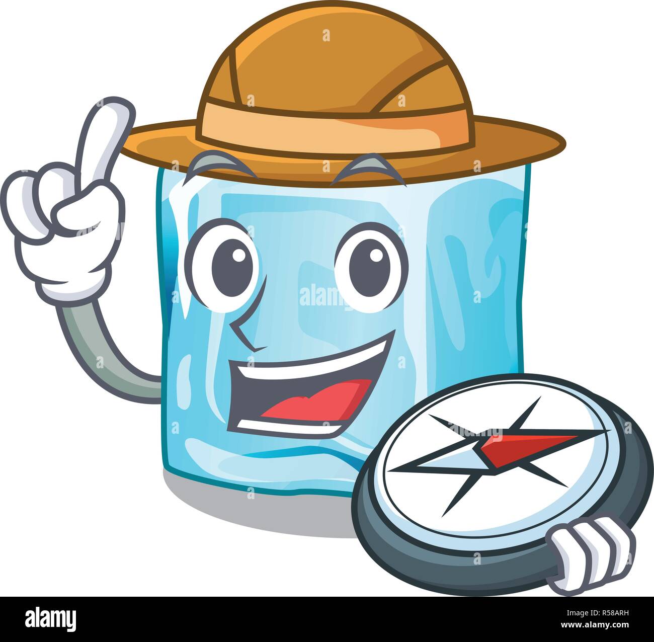 Explorer Ice cubes set on wiht character Stock Vector Image & Art - Alamy