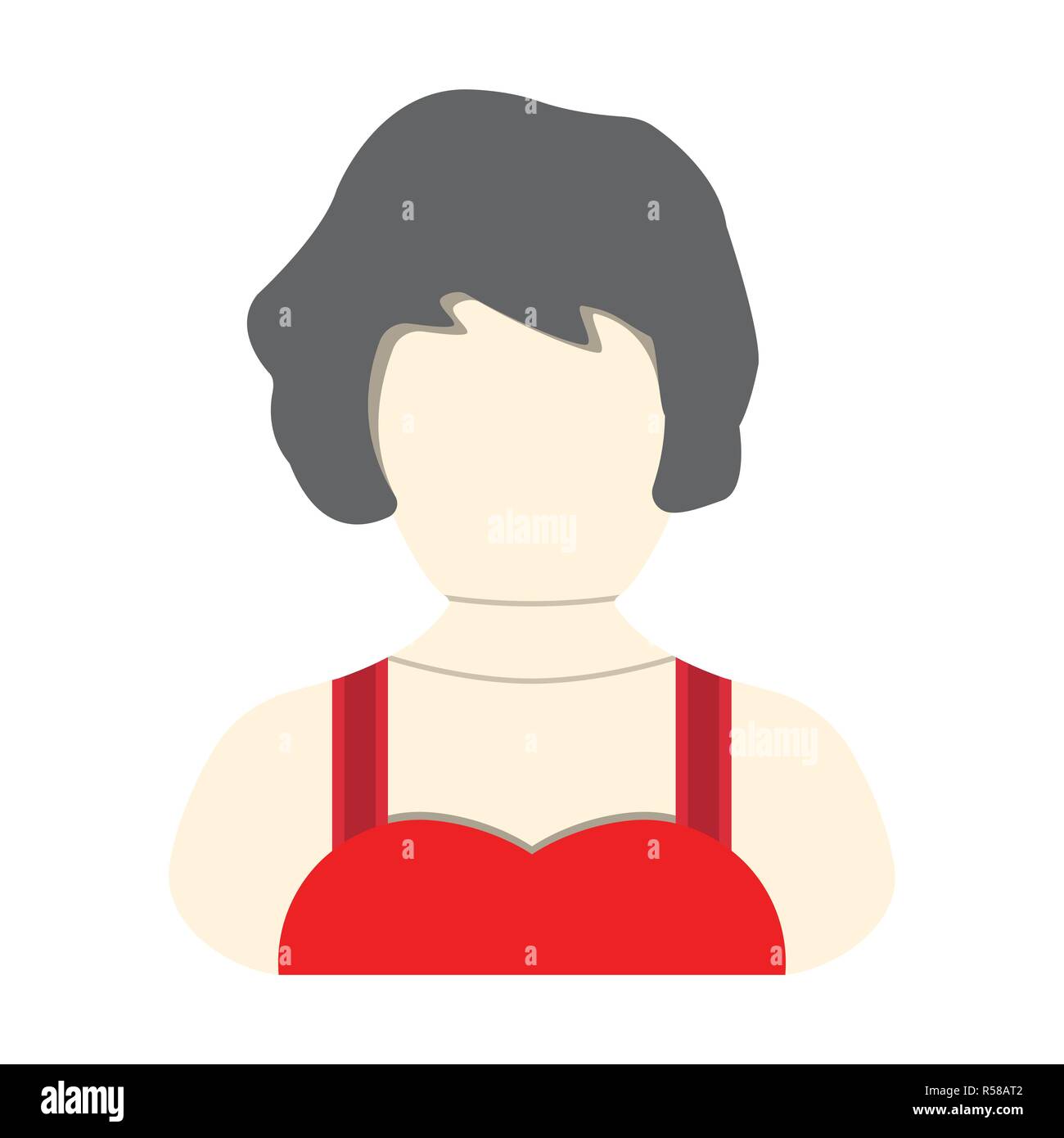 Woman Icon. Love and Gifts for Web on white background. Flat Vector ...
