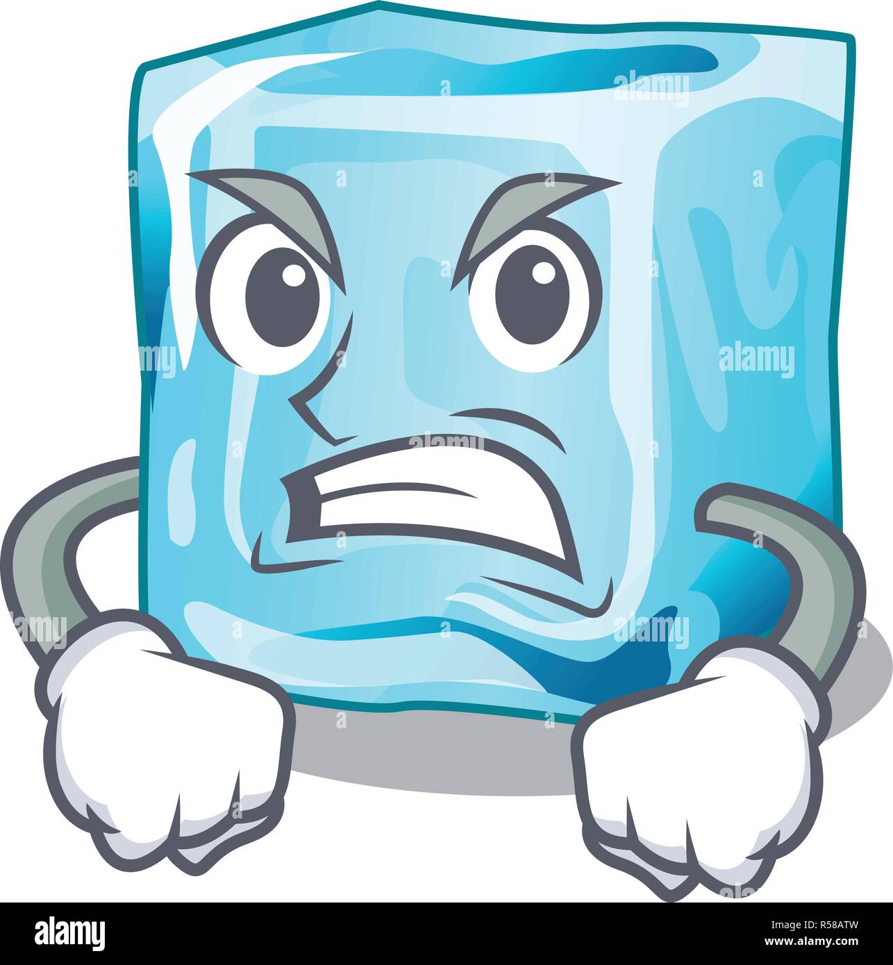 Melting ice cube isolated Stock Vector Images - Alamy