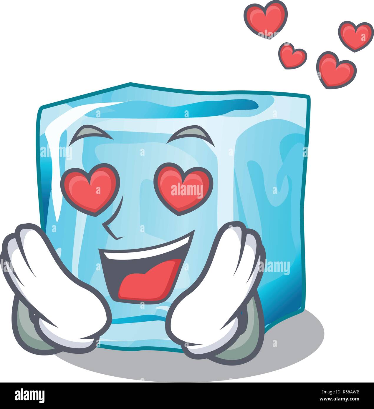 Heart in ice cube Stock Vector Images - Alamy