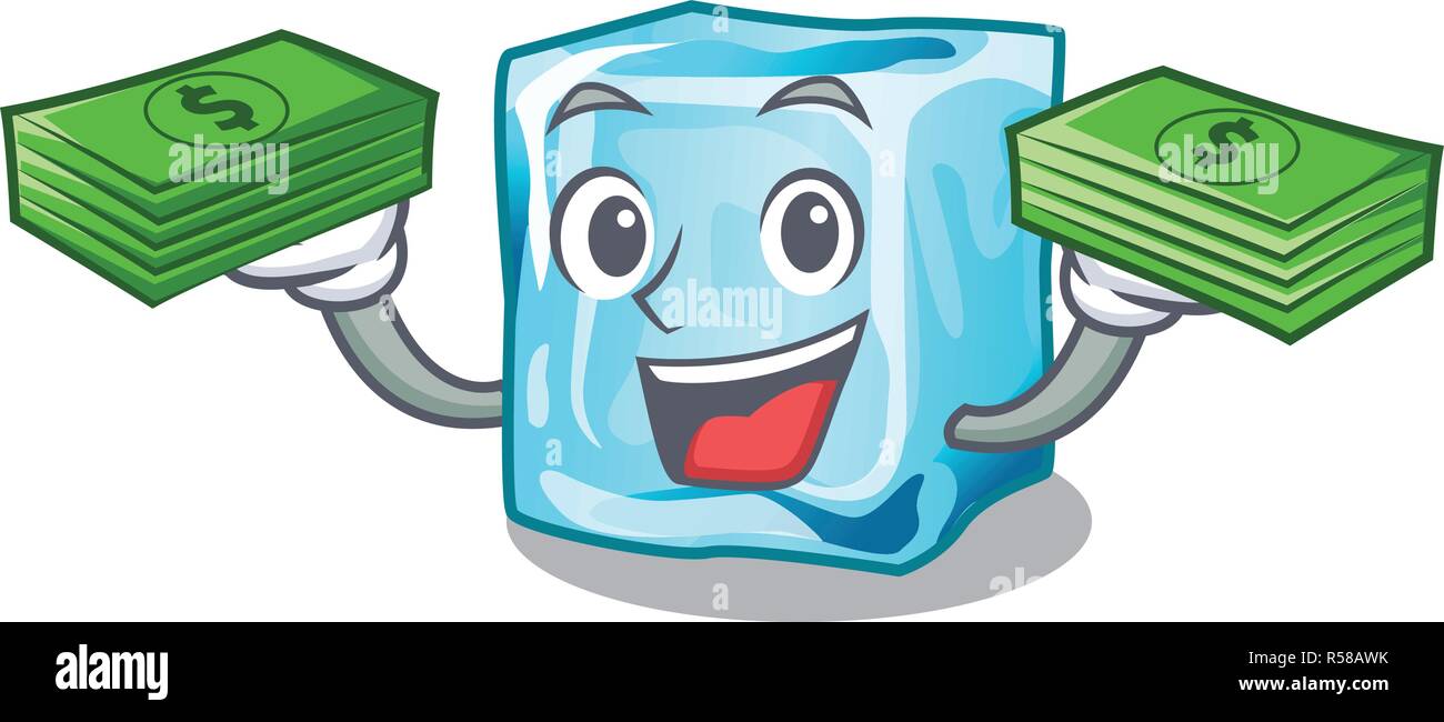 Ice cube dollar bill Stock Vector Images - Alamy