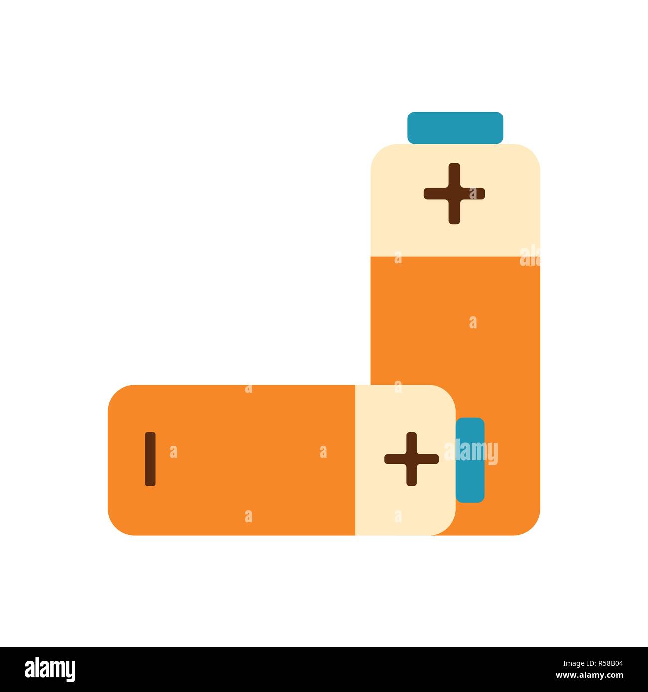 Battery Icon. Energy label for Web on white background. Flat Vector ...