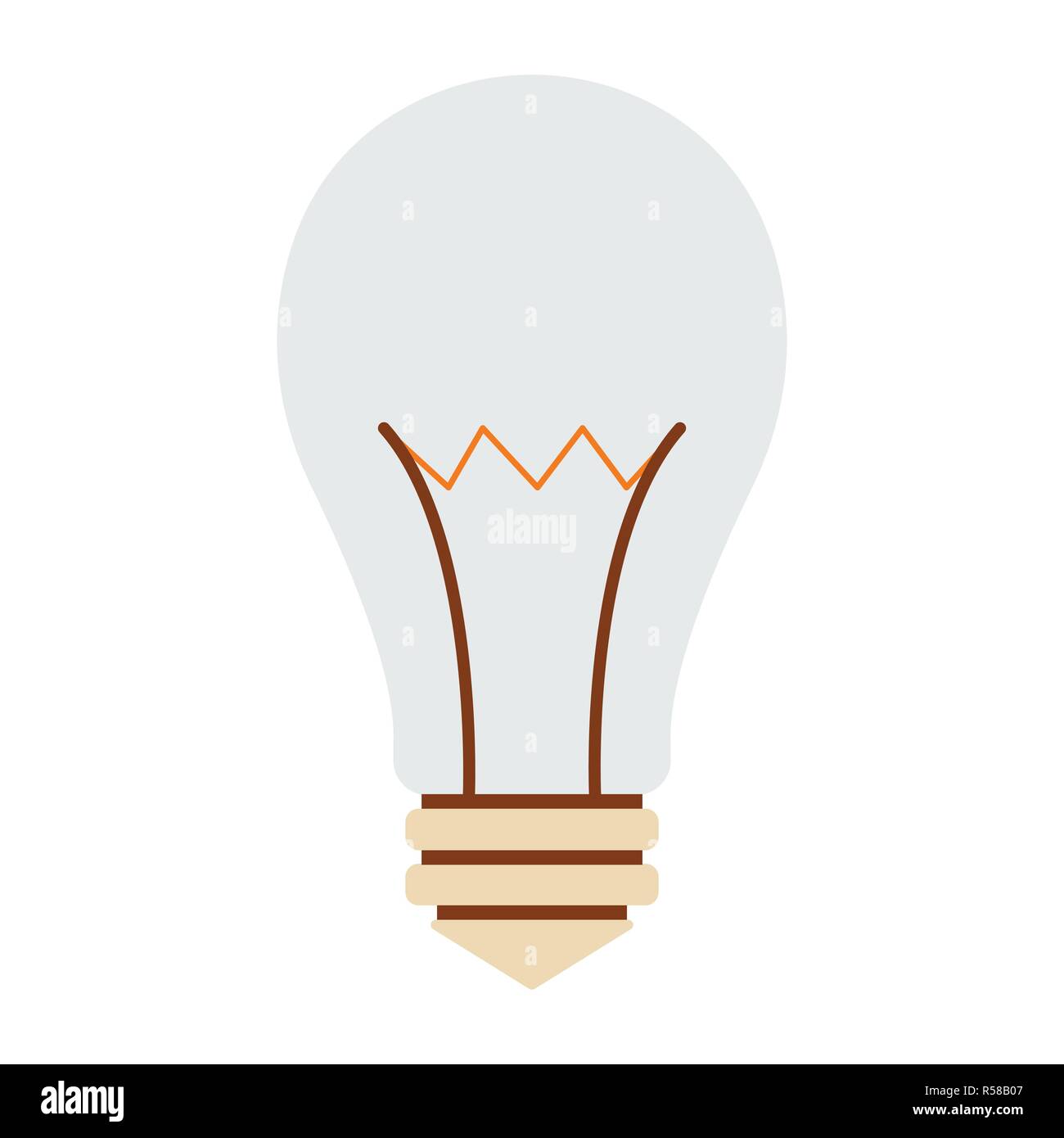Bulb Icon. Energy label for Web on white background. Flat Vector ...