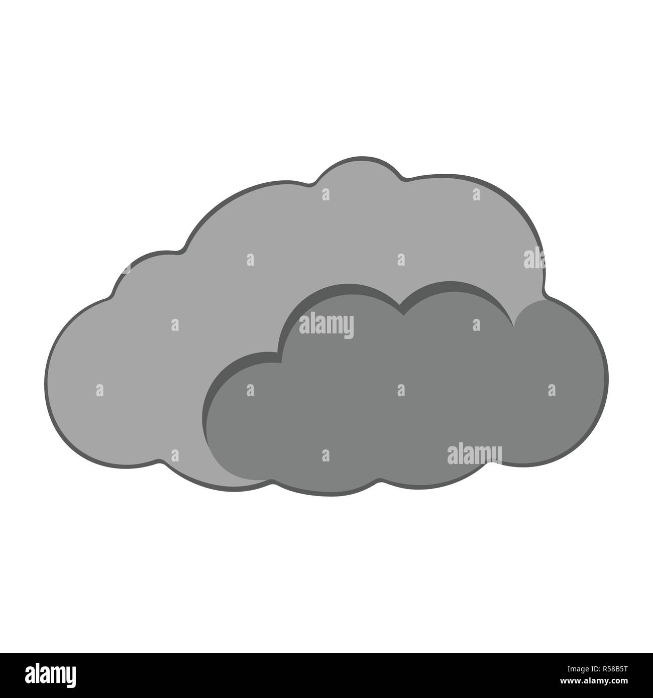 Cloud Icon. Weather label for Web on white background. Cartoon Vector ...