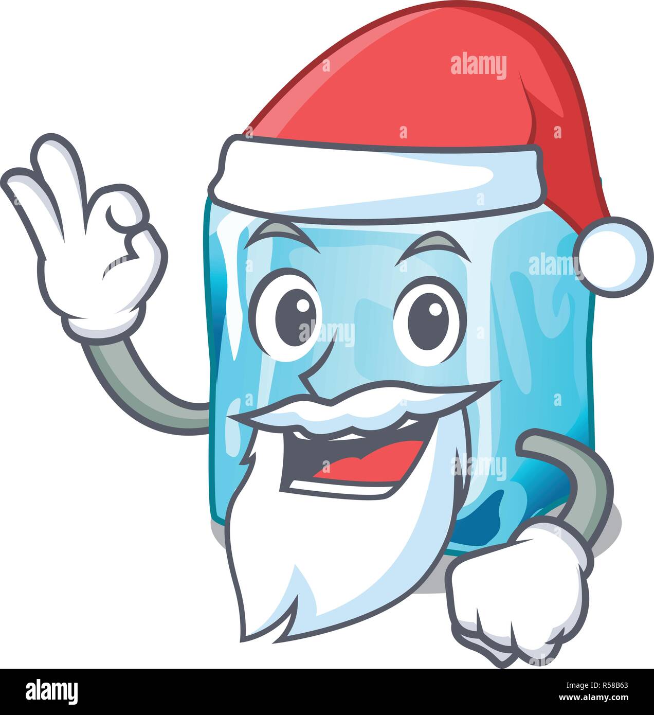 Santa ice cubes on the cartoon funny Stock Vector Image & Art - Alamy