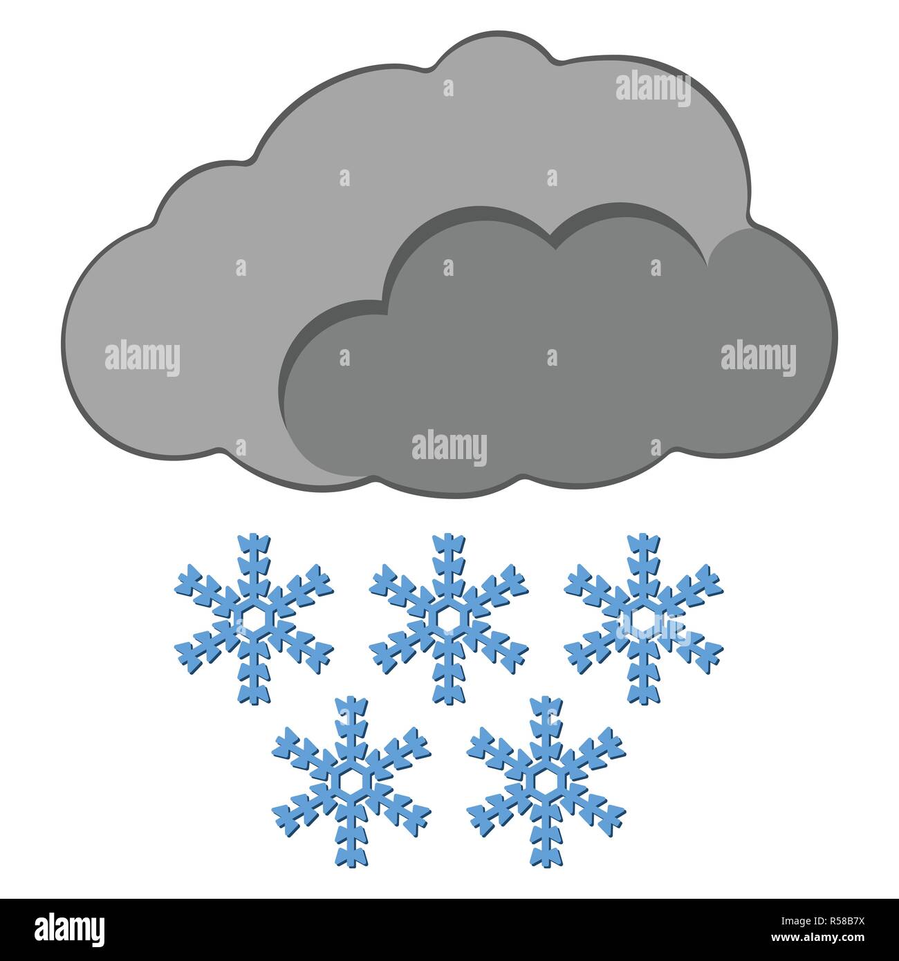 Show with Cloud Icon. Weather label for Web on white background ...