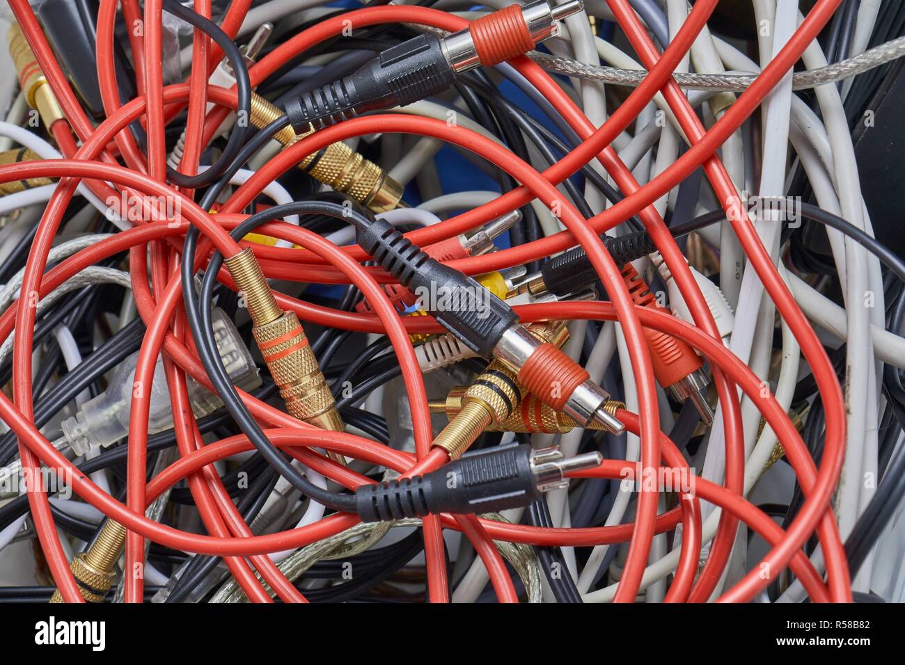 Cables in a bunch Stock Photo - Alamy