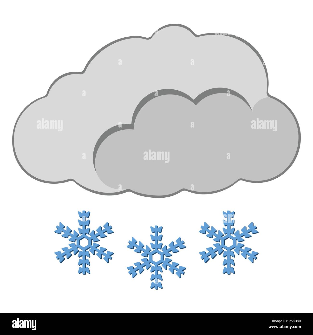 Show with Cloud Icon. Weather label for Web on white background ...