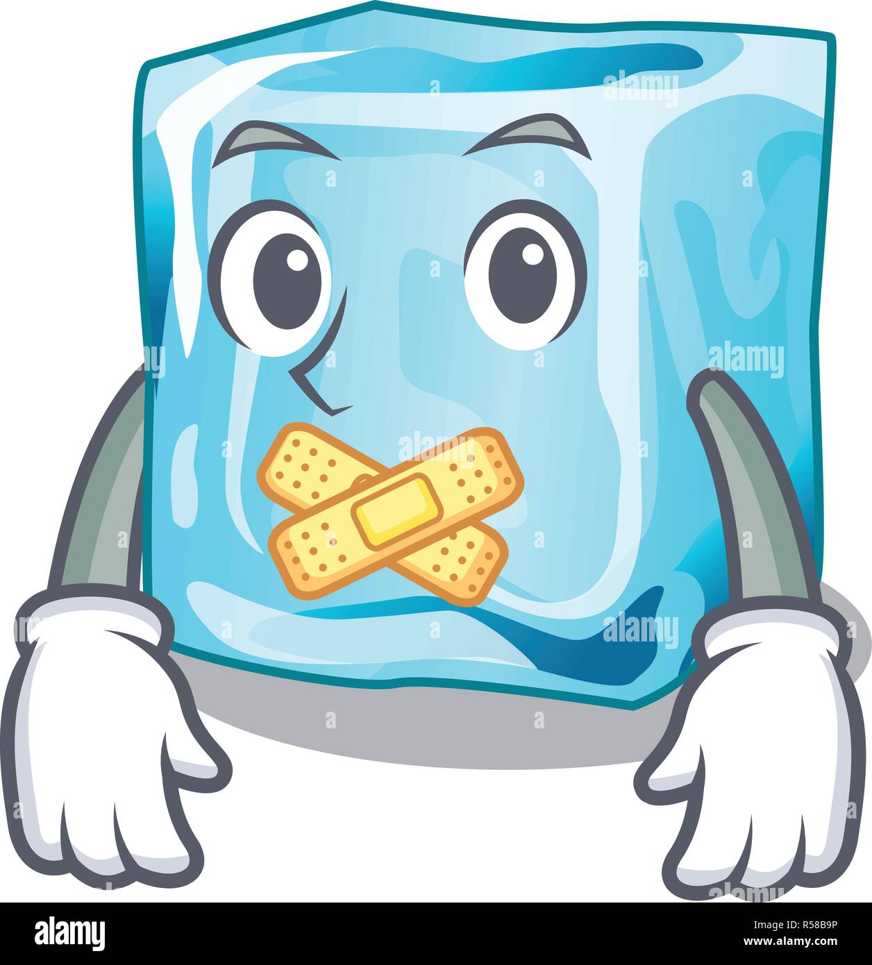 Silent ice cubes on the cartoon funny Stock Vector Image & Art - Alamy