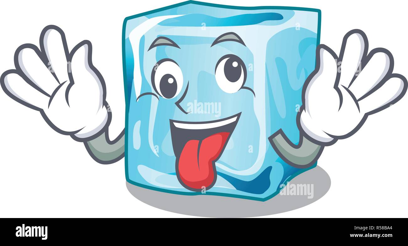 Crazy ice cubes on the cartoon funny Stock Vector Image & Art - Alamy