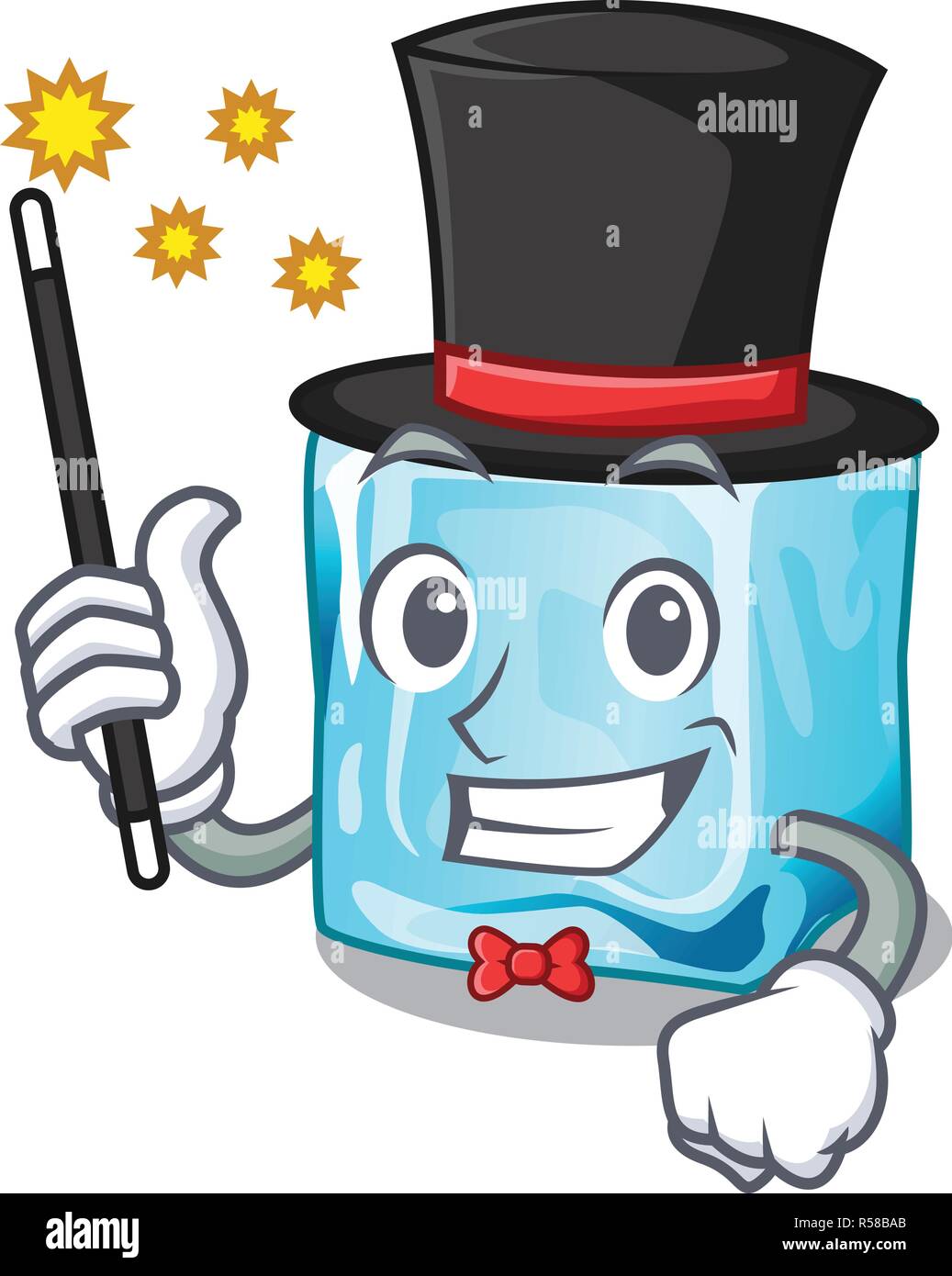 Magician ice cubes on the cartoon funny Stock Vector Image & Art - Alamy