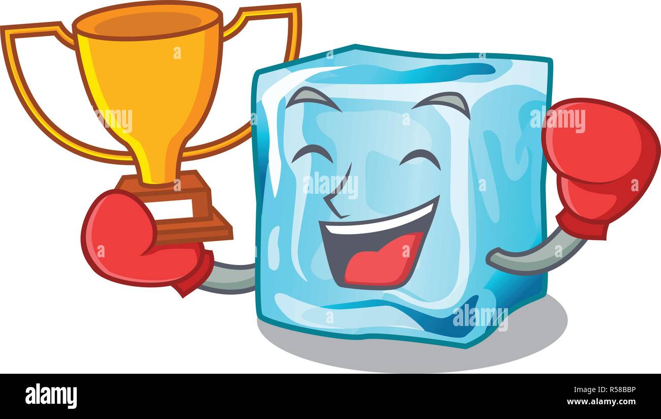 Boxing winner ice cubes on the cartoon funny Stock Vector Image & Art ...
