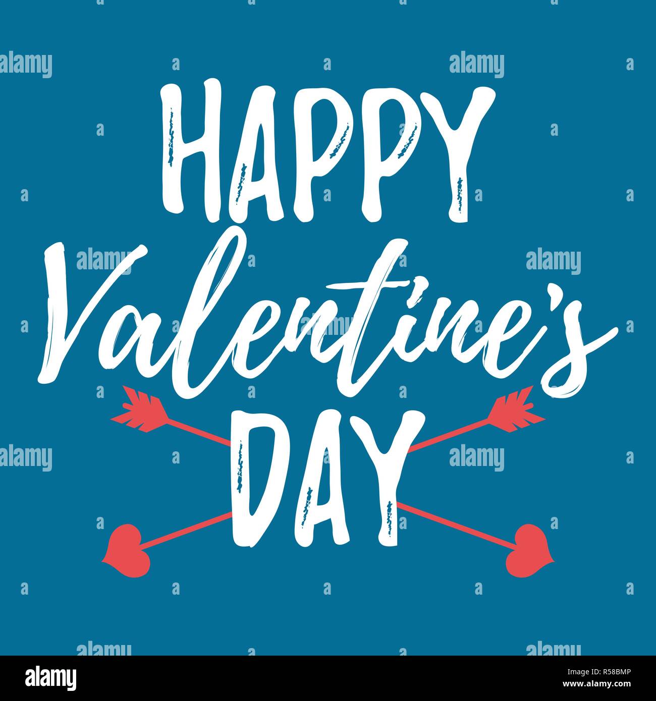 Happy Valentine's Day label. Font with Brush. Valentines day badges ...