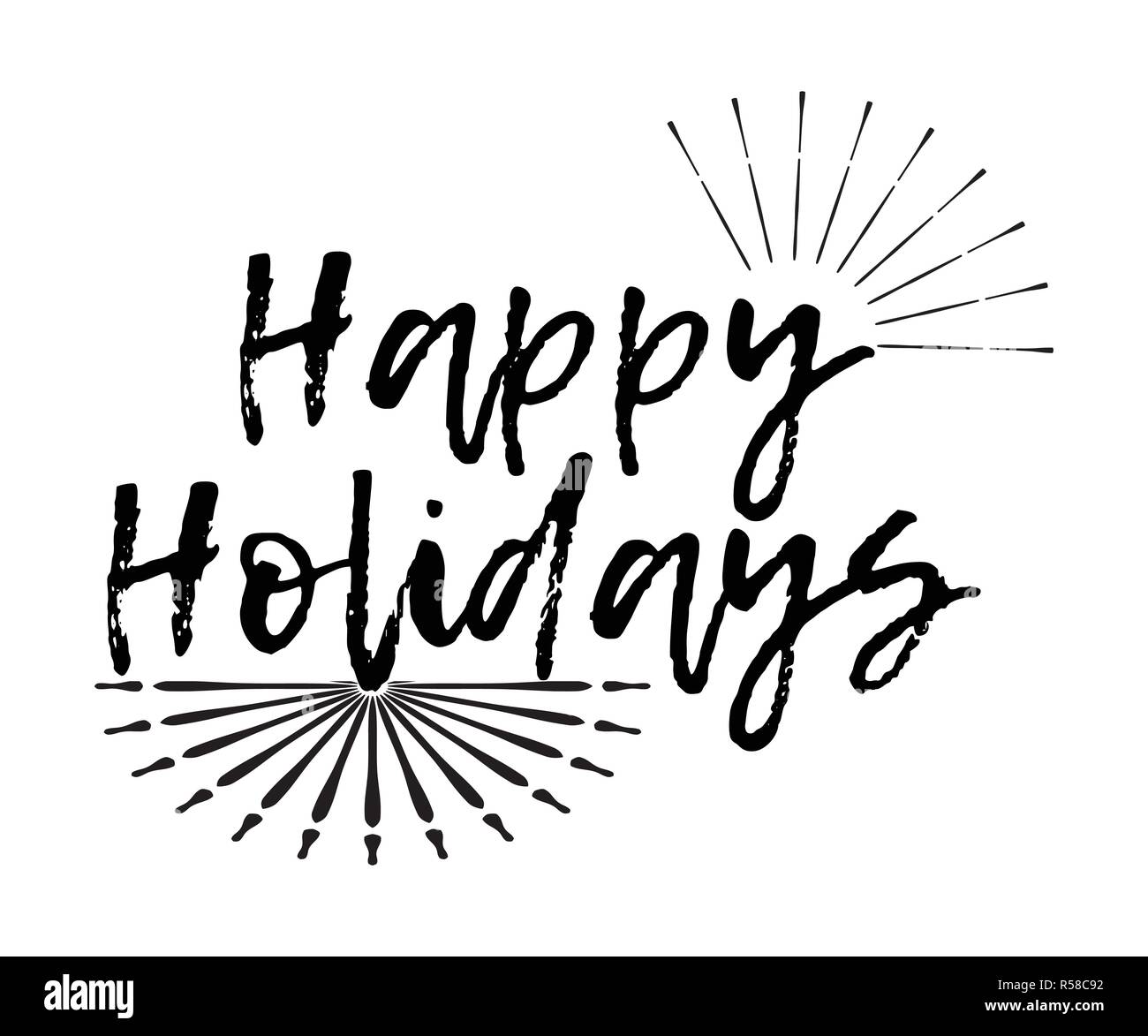 Happy holidays Black and White Stock Photos & Images - Alamy
