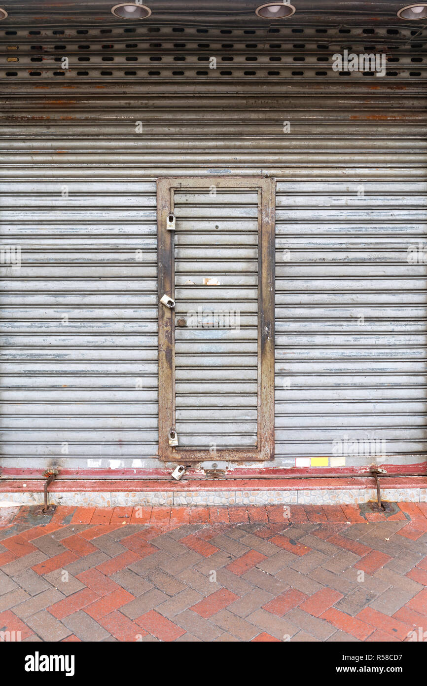 Locked Shop Door Stock Photo - Alamy