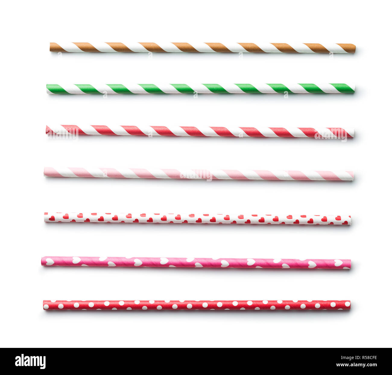 Various paper straws Stock Photo - Alamy