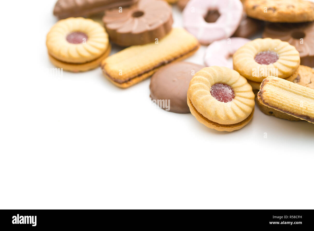 Various sweet biscuits Stock Photo - Alamy
