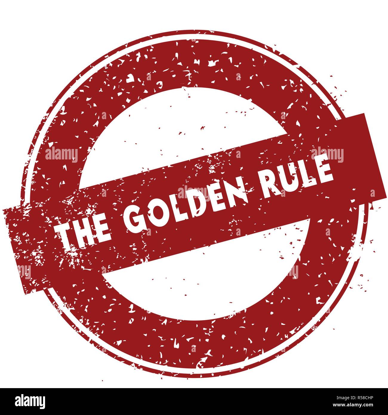 Red THE GOLDEN RULE rubber stamp illustration on white background Stock ...