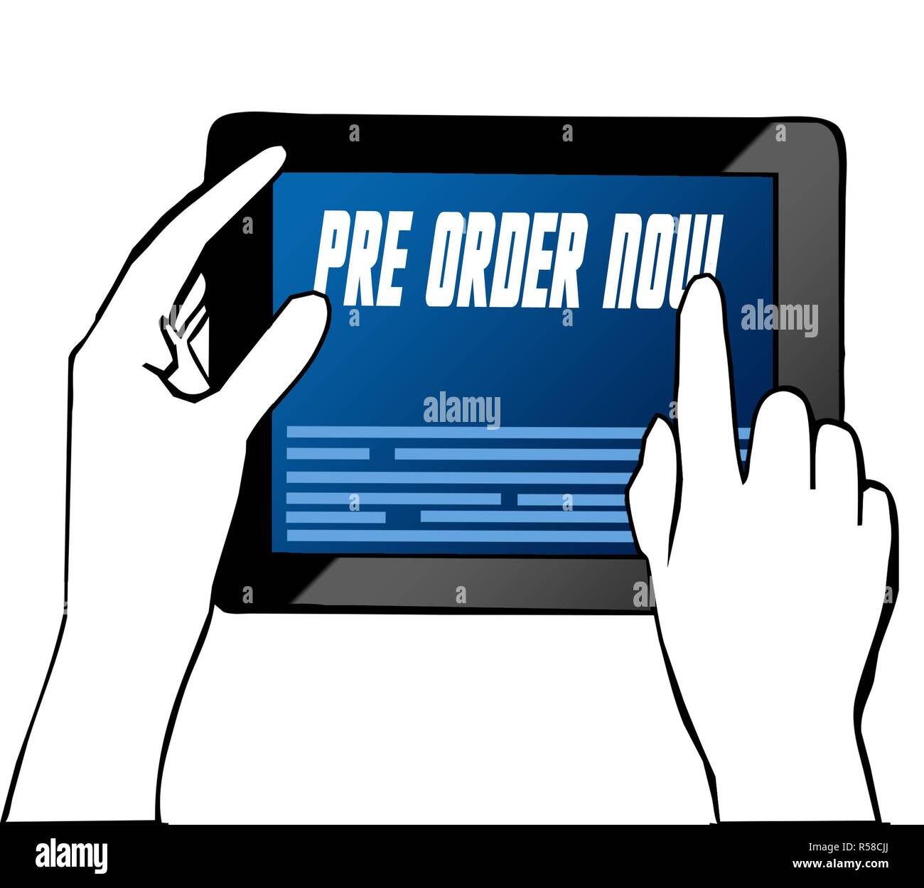 Order now screen hi-res stock photography and images - Alamy