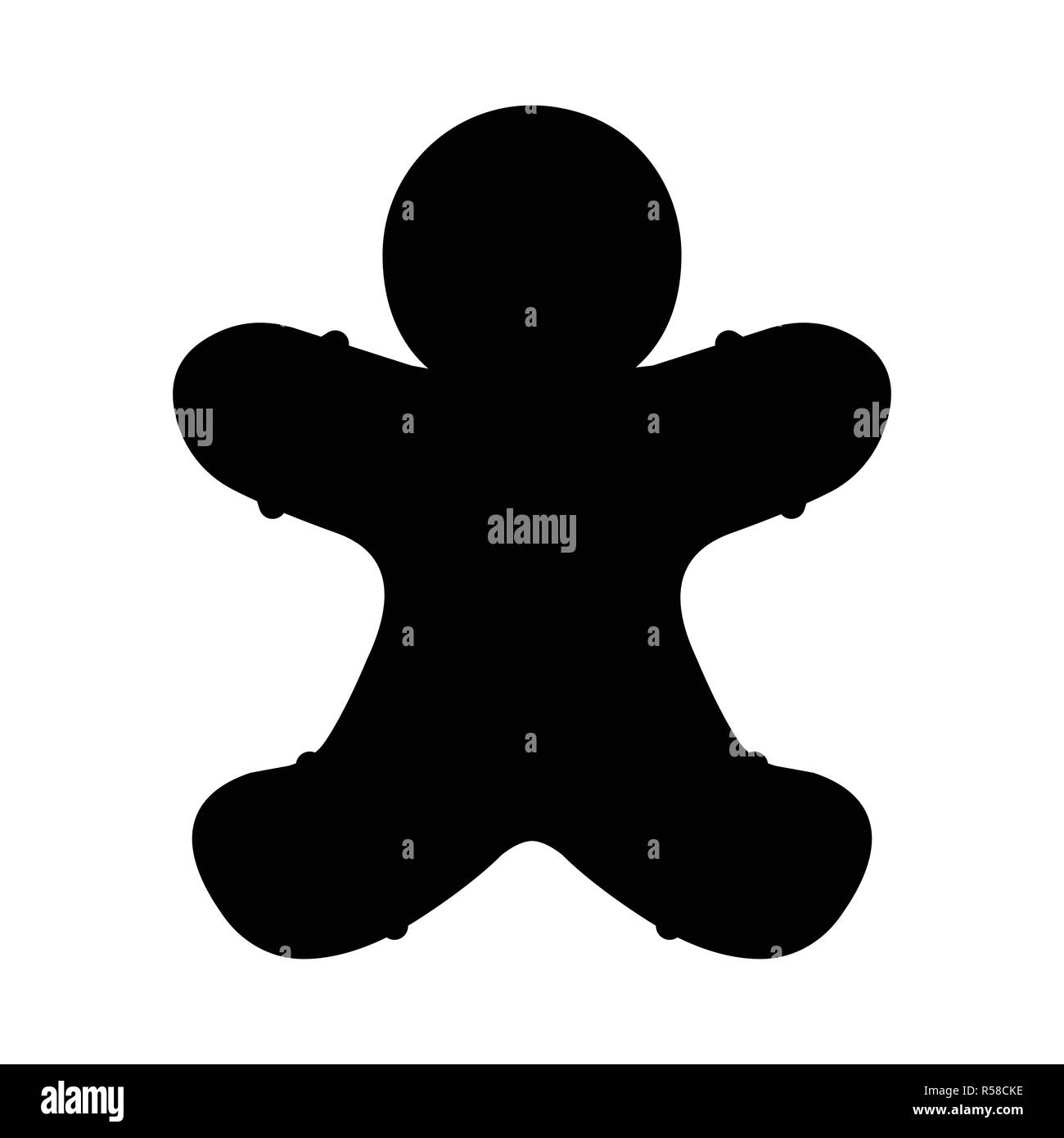 Gingerbread man vector vectors Black and White Stock Photos & Images ...