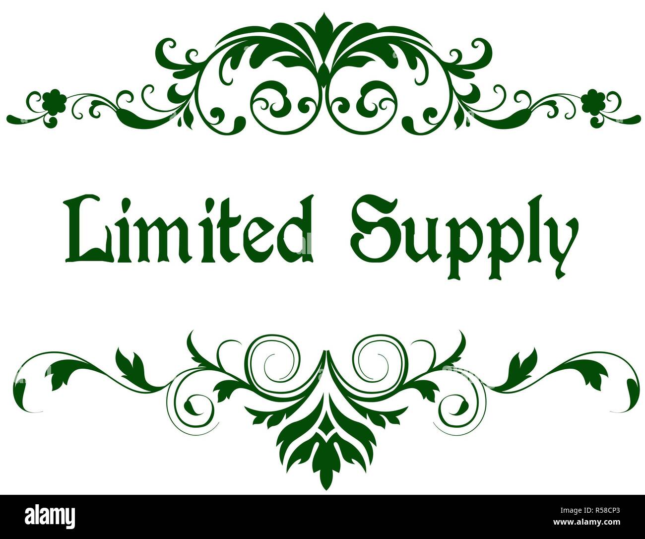 Limited supply sign hi-res stock photography and images - Alamy
