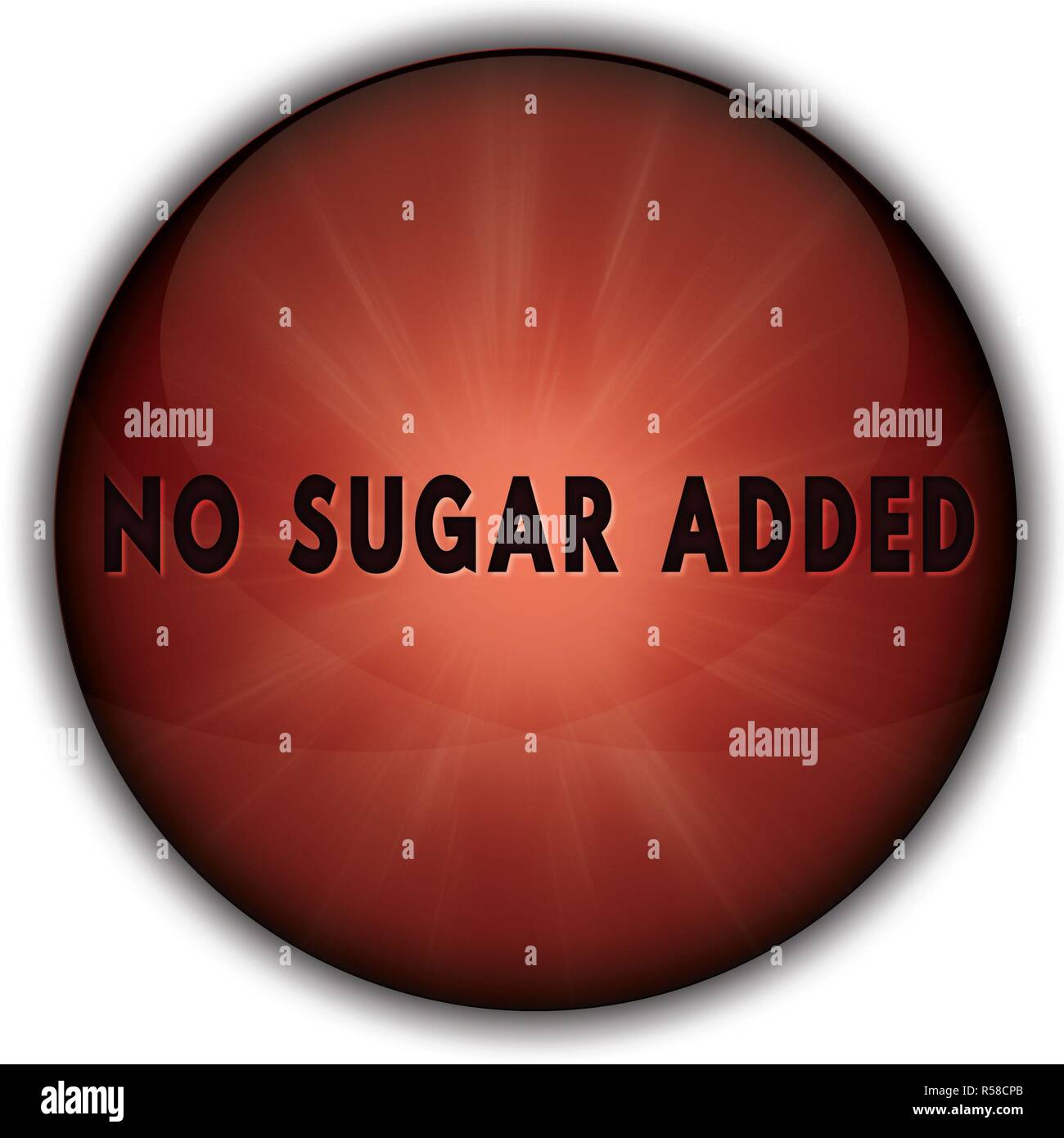 No sugar sign red hi-res stock photography and images - Alamy